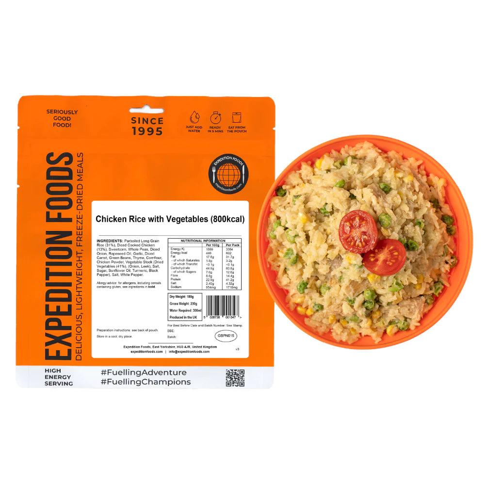 EXPEDITION FOODS Chicken Rice with Vegetables (800 kcal) [Dairy Free ...